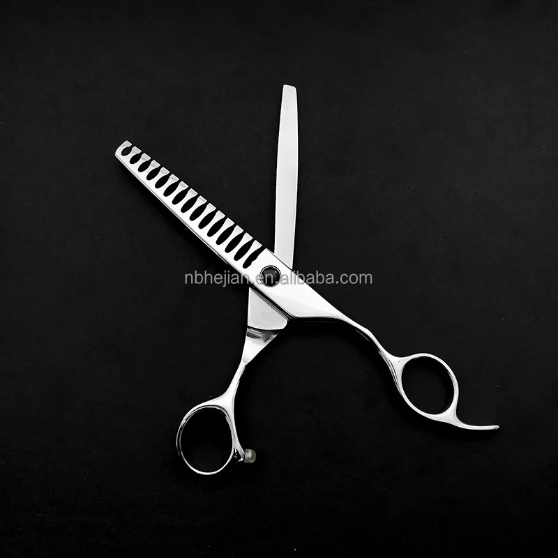 40 Teeth Hair Scissors Thinning Scissors Ergonomic Offset Handle 440C ...