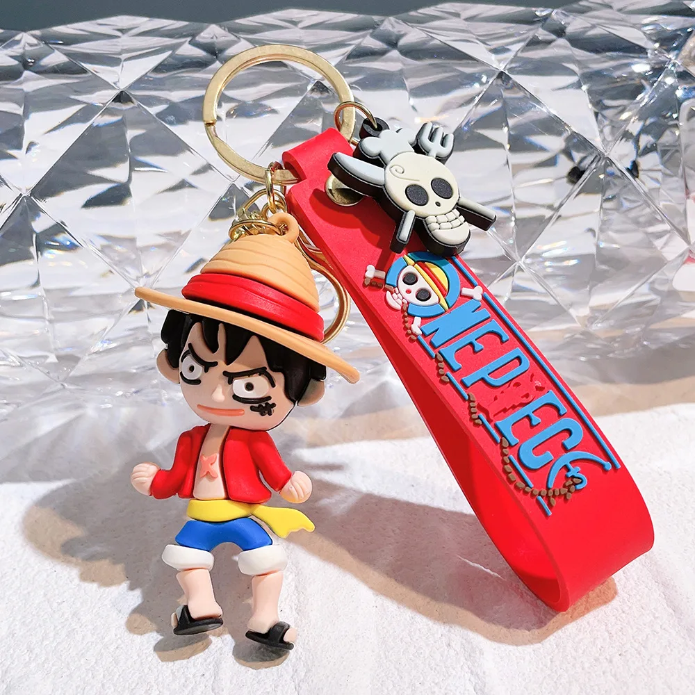 Xux Fashion One Piece Luffy Pendant Keychain Creative Animation 3d Car ...