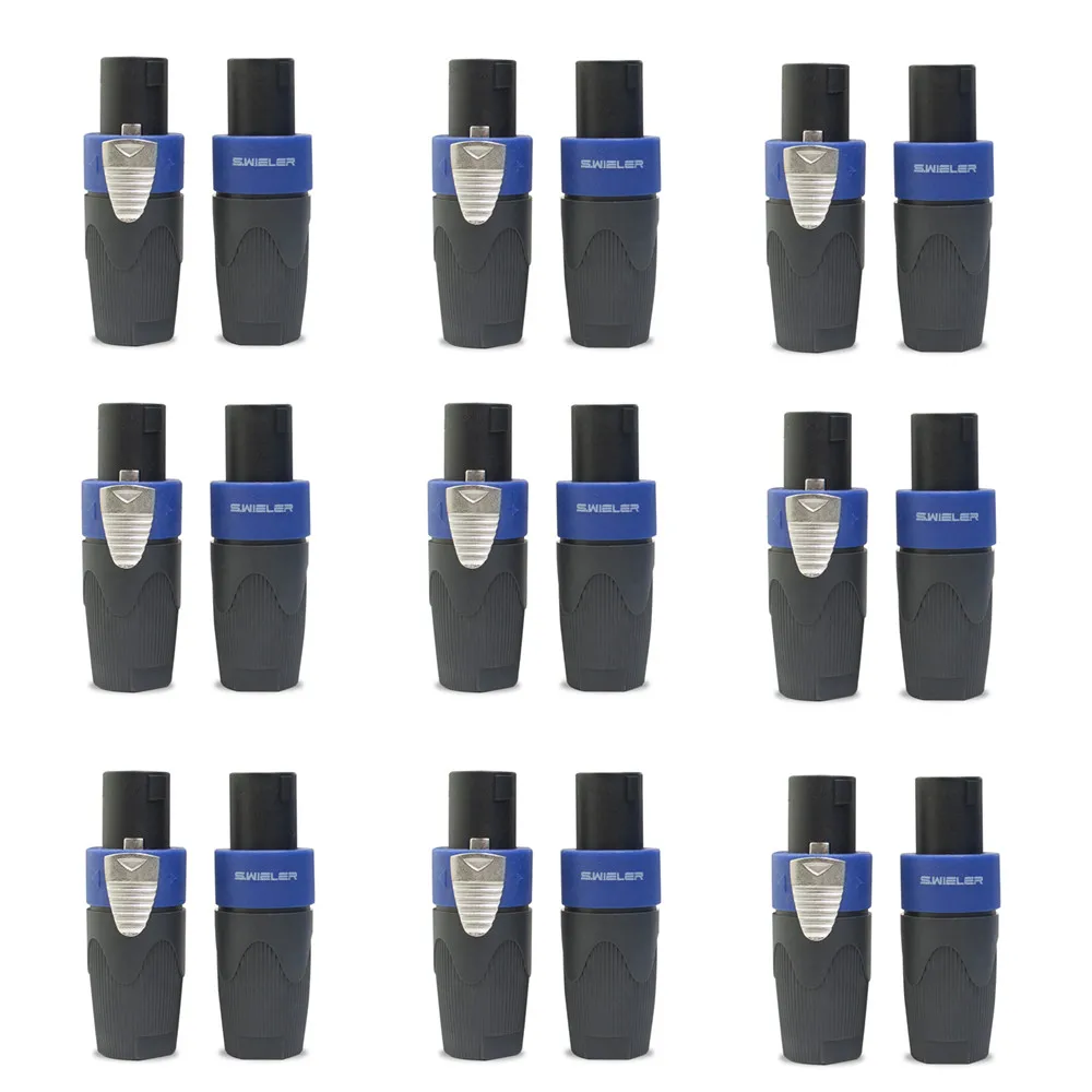 4-pin Male Speaker Cable Wire Plug Adapter Audio Video Connector Copper ...