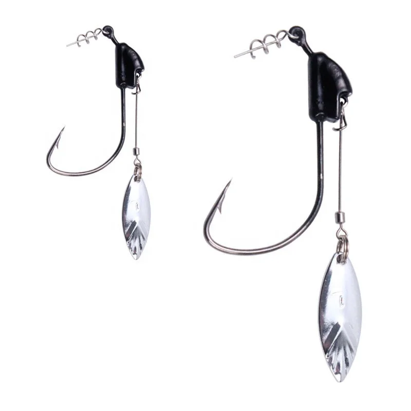 Wholesale Spin Superline Spring Hook Fish Spinner Weighted Hook With ...