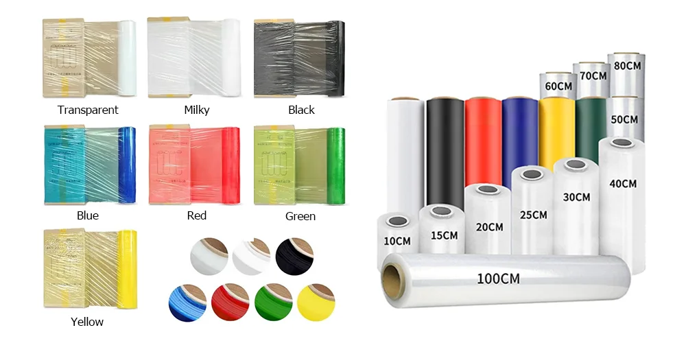 18MIC 500MM Transparent Plastic Stretch Film Moisture-Proof LLDPE Cast ...