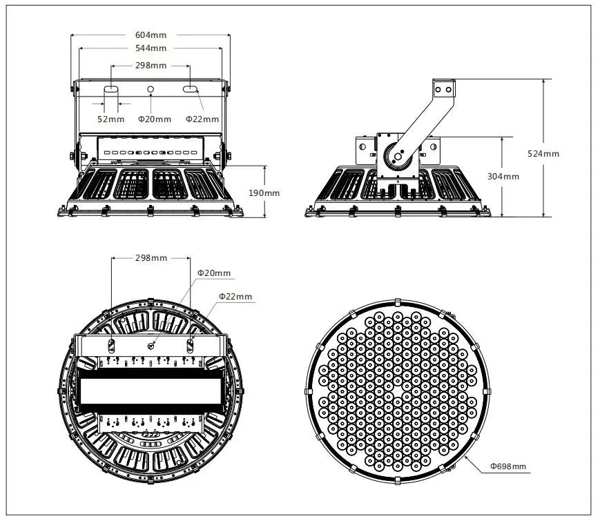 High Power Pier Site Engineering Lighting Building 1000w Outdoor Tower ...