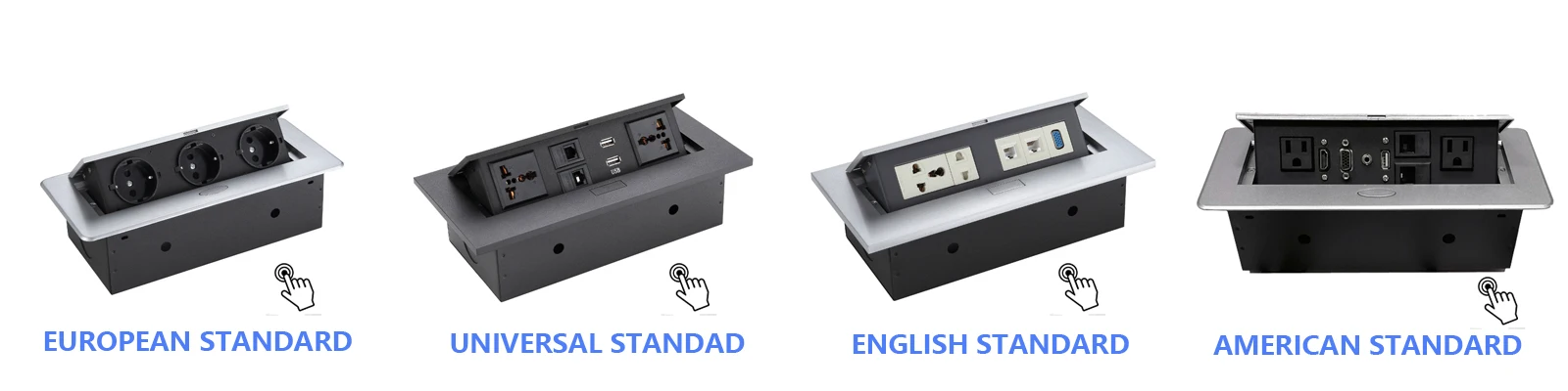 Multifunctional Office Conference Kitchen Worktop Zinc Alloy Pop Up ...