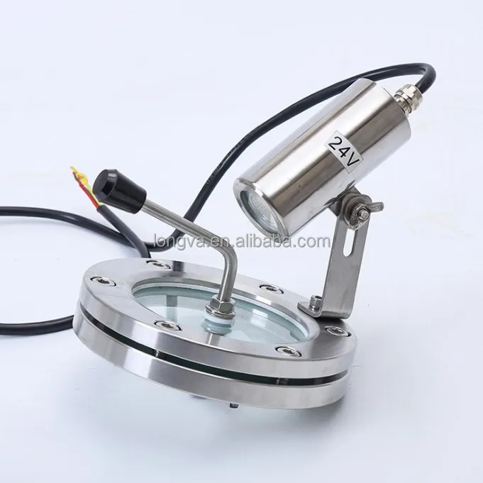 DN200 Round Gauge Glass Flange Sight Glass - Stainless Steel