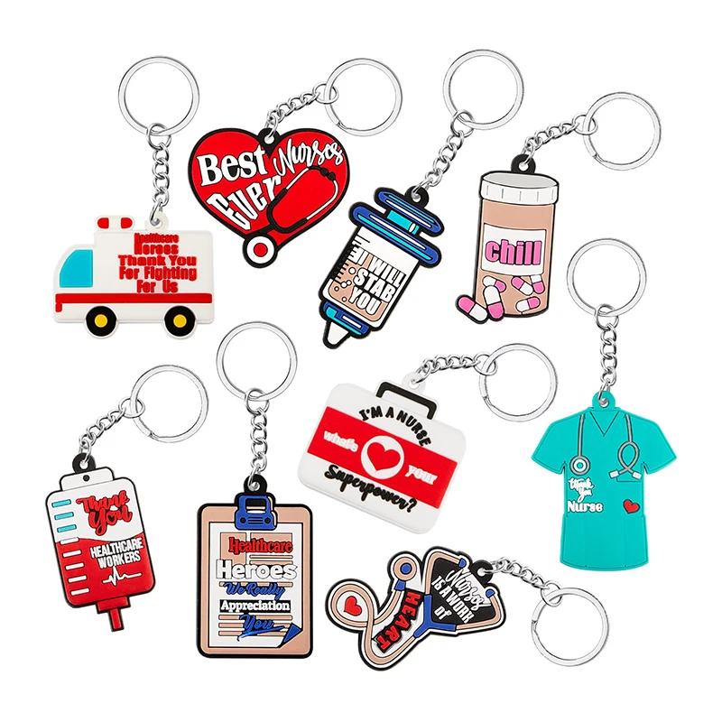 Pvc Anime Keychain Cartoon Double Side Key Ring Figure Key Chain Cute ...