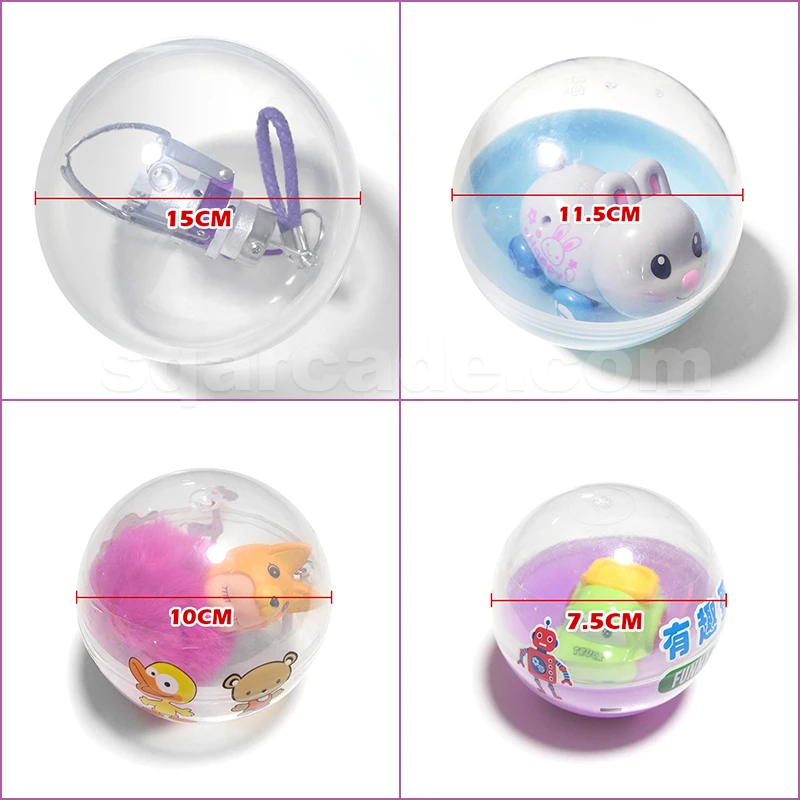 Customizable Full Transparent Mini Vending Machine Capsule Toys for ...