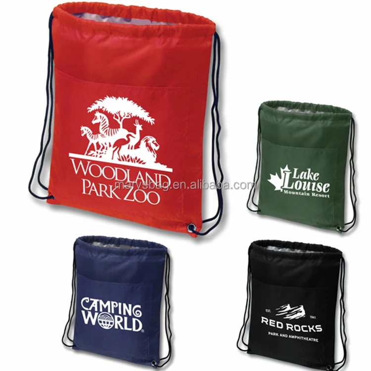 Insulated Drawstring Backpack With Waterproof Liner - Buy Insulated ...