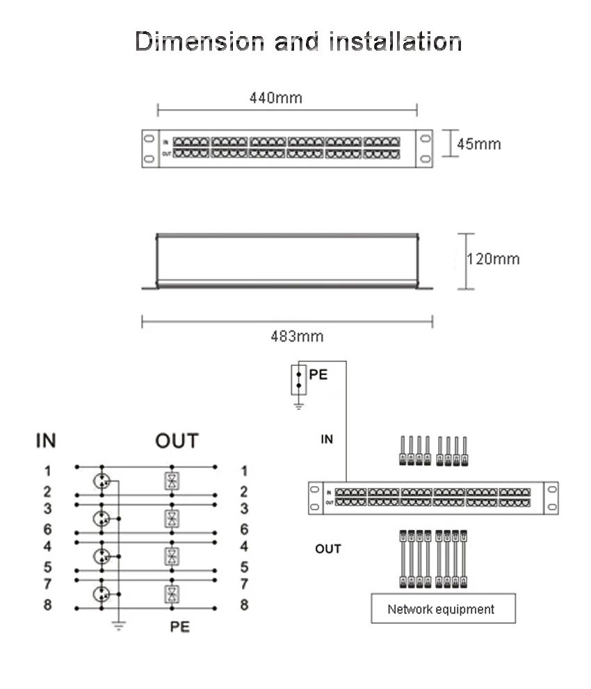 Leeyee Network Surge Protection Poe Surge Arrester Spd For Rj45 Signal ...