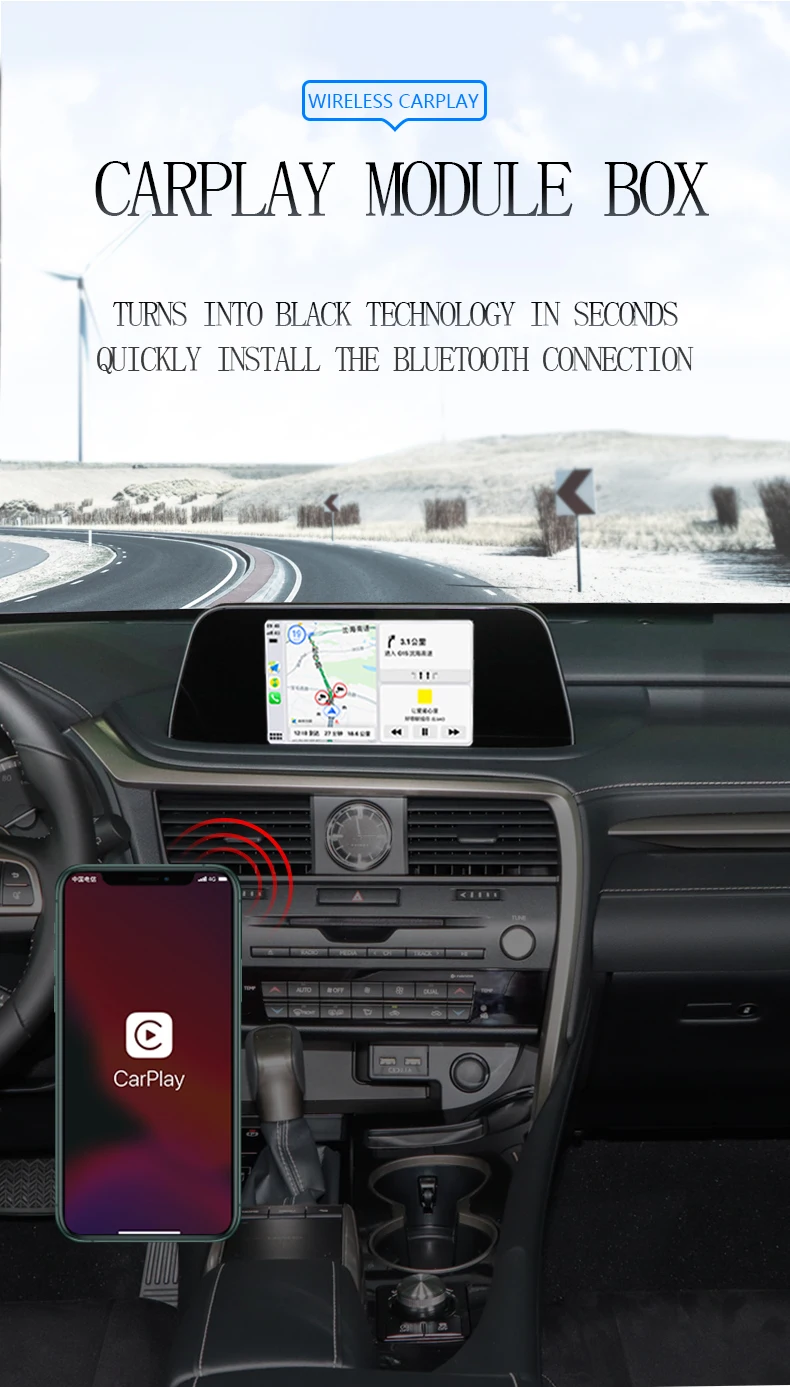 Universal Android Carplay Adapter for Toyota Fortuner 2020-2021