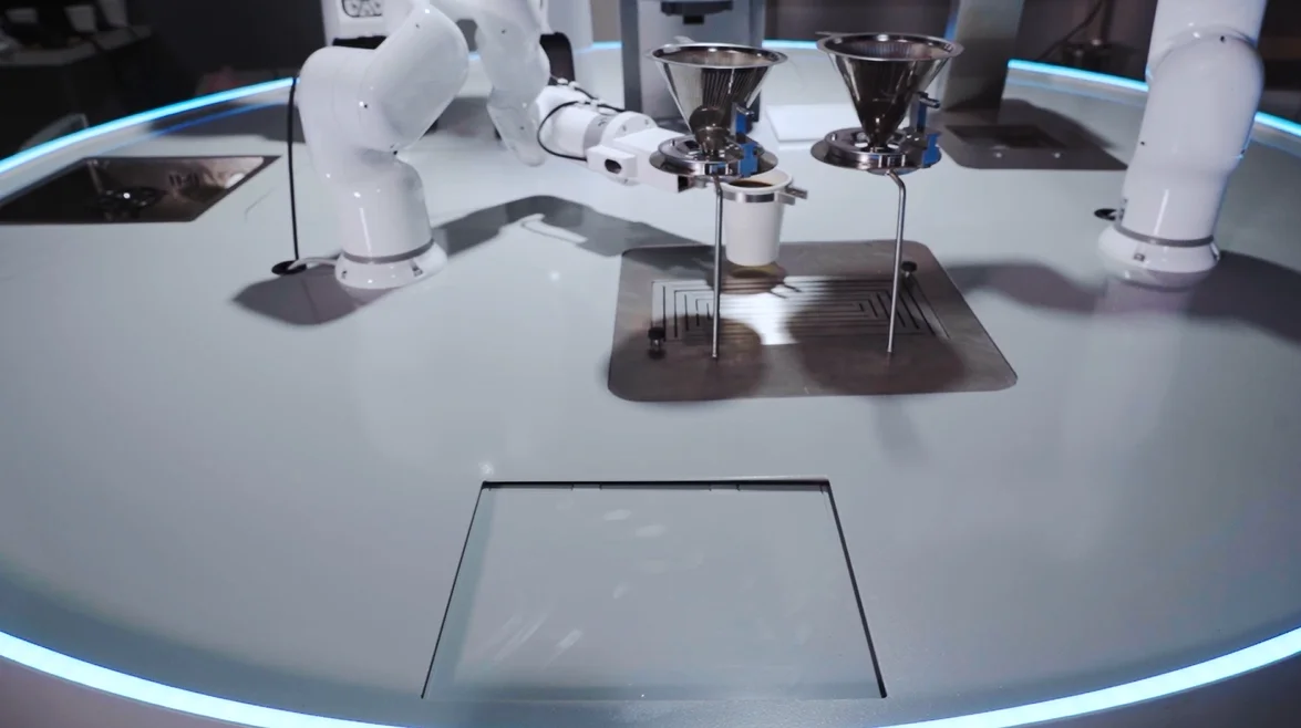 Artificial Intelligence Coffee Kiosk Indoor Robot Coffee Vending ...