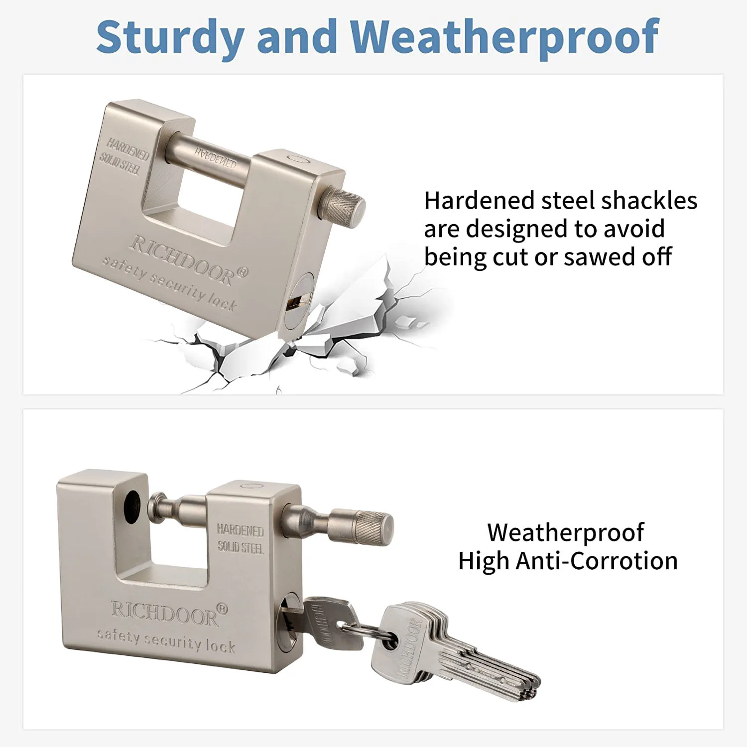 RICHDOOR Heavy Duty Padlocks - Secure Your Assets