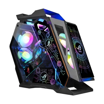 Mid Tower M-atx Gaming Case Irregular Argb Rgb Led Computer Pc Desktop ...