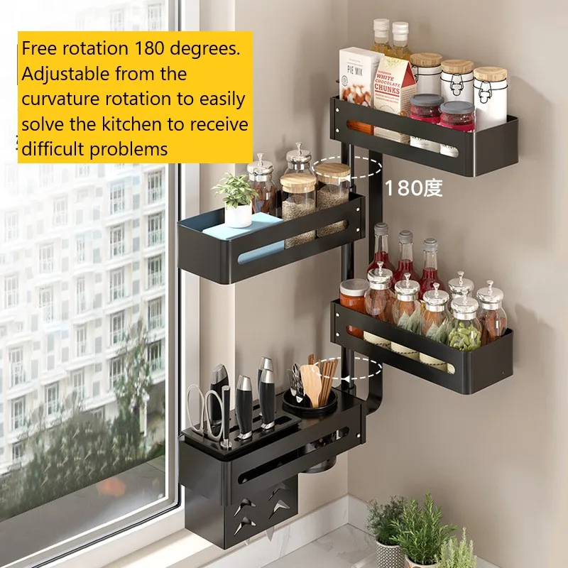Corner Wall Mounted Kitchen Shelves