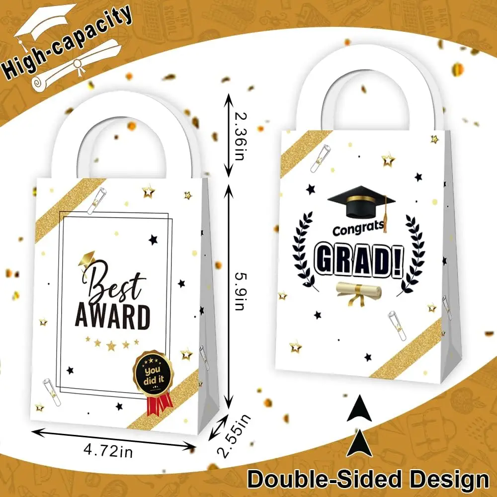 12 Pieces Graduation Gift Bags 2024 Graduation Party Favor Gift ...