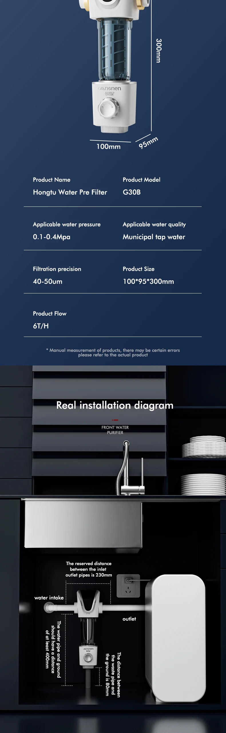 Upgrade 40um Reusable Automatic Backwash Spin Sediment Filter Whole ...