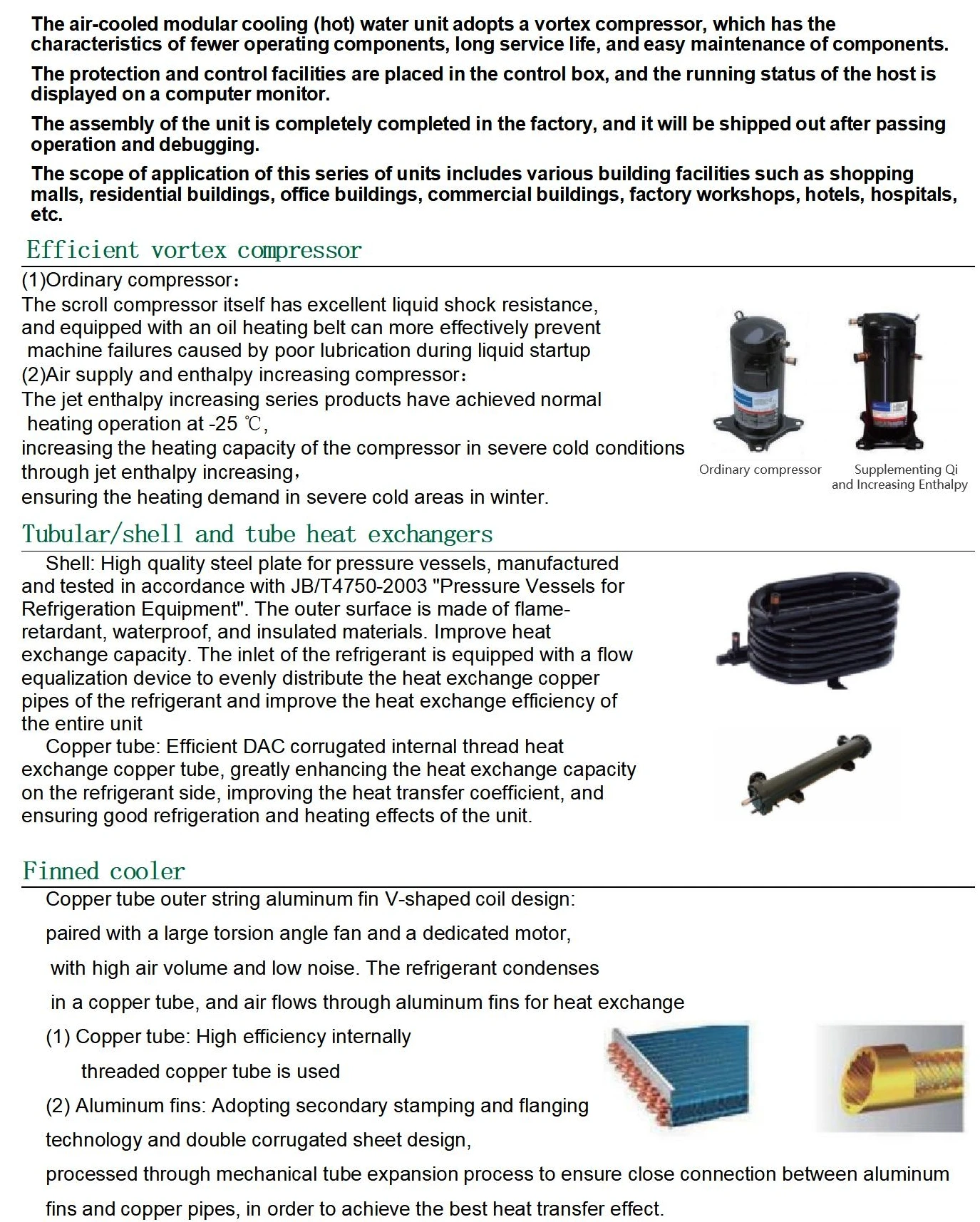 Industrial Air Conditioning Ultra Low Temperature Cold And Hot Water