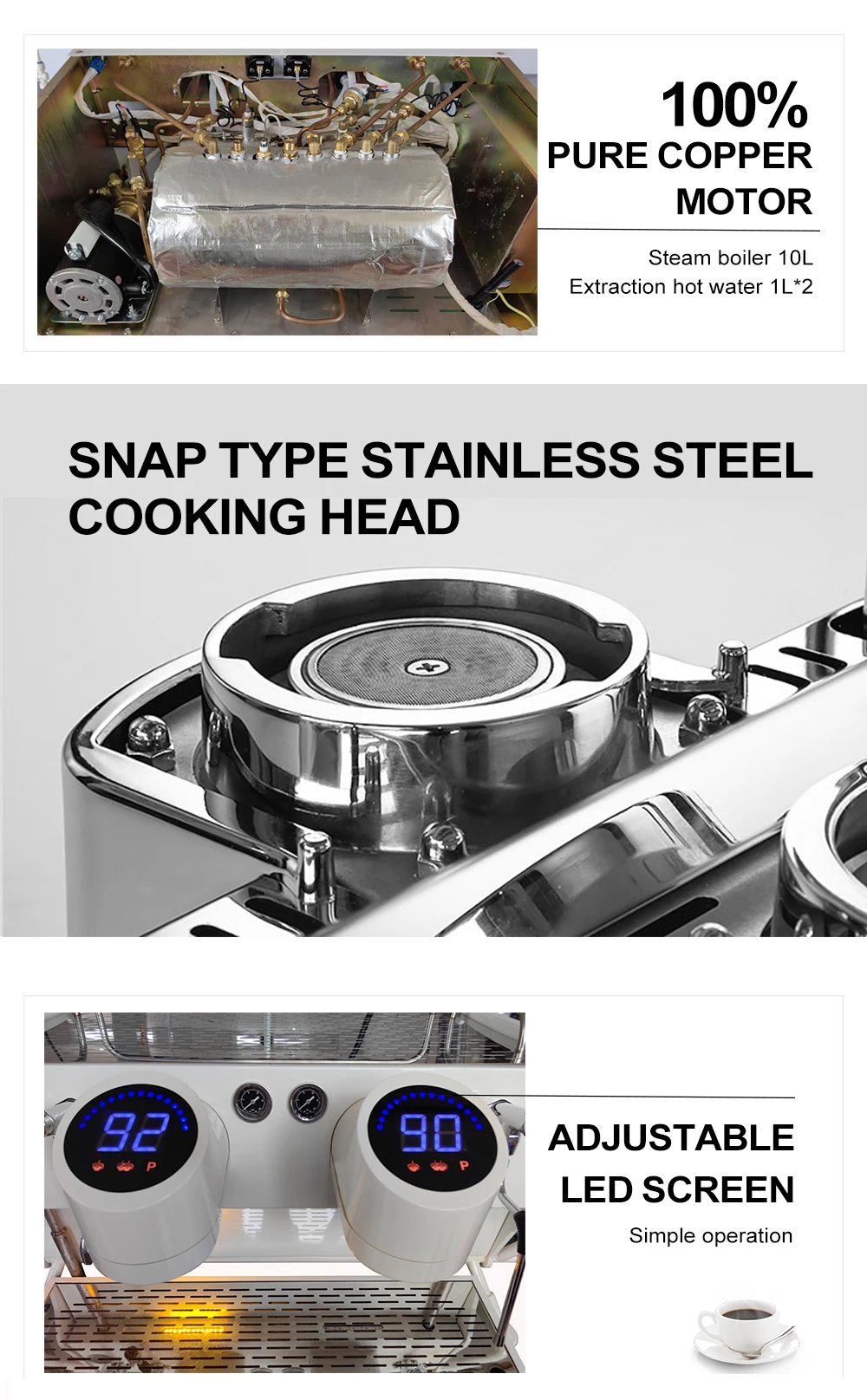 OEM Electric Commercial Espresso Coffee Machine - Italy Style