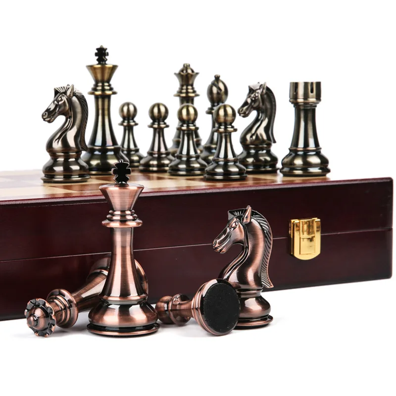 Aypc Hot Sales Luxury Chess Metal Acrylic King 4.25inch Plated Folding ...