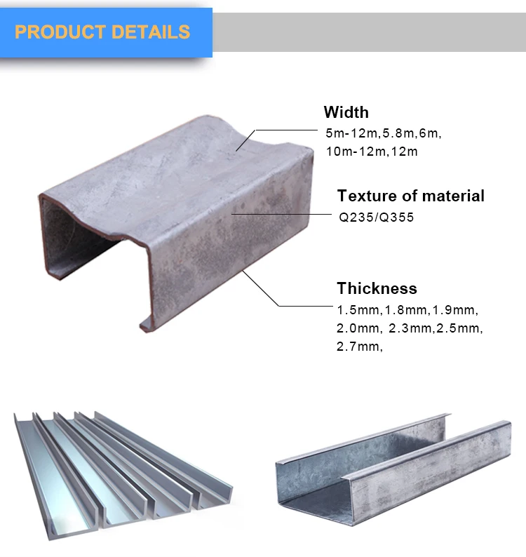 Steel Processing Parts Galvanized U Beam Steel U Channel Structural ...