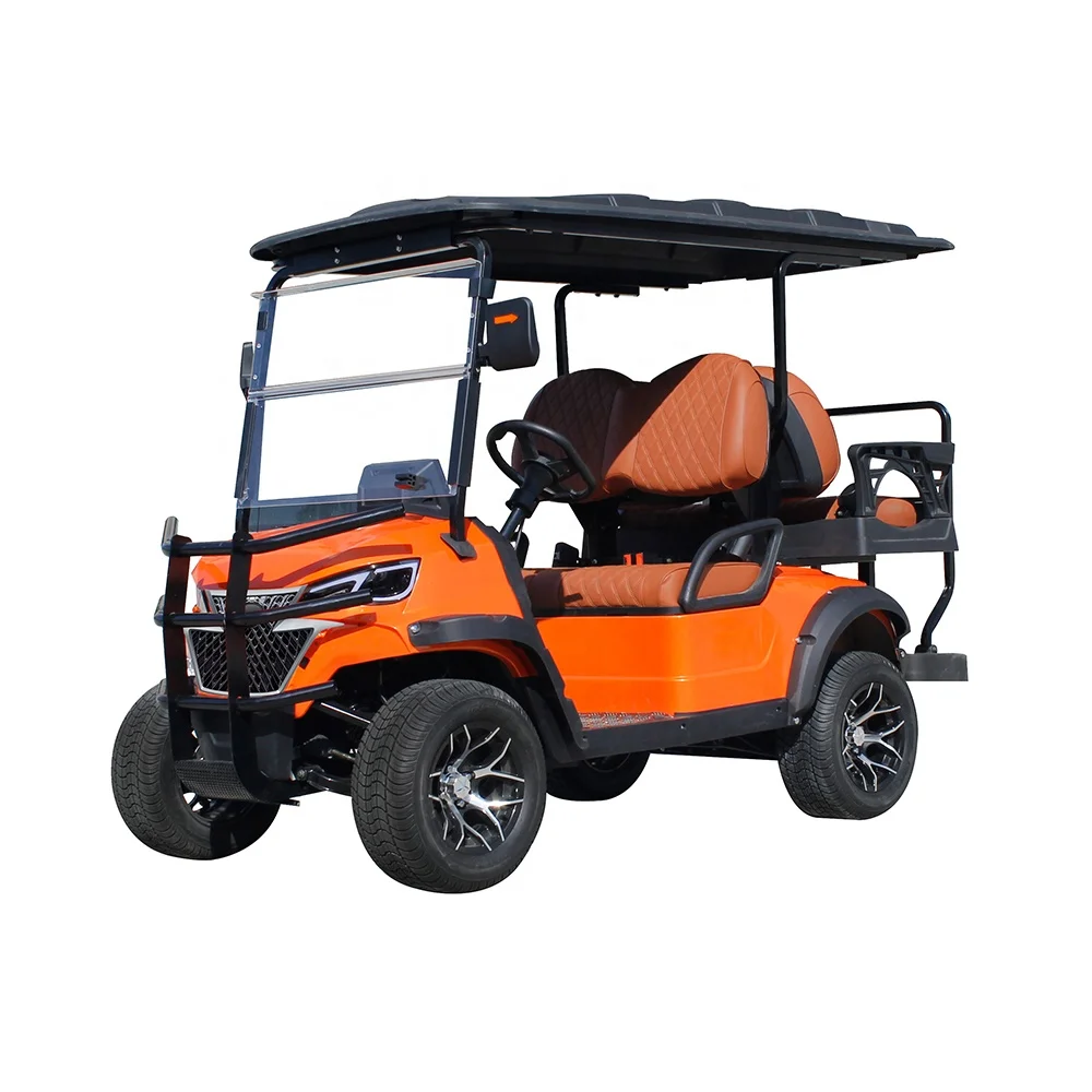 Mini Golf Carts With Front Disc Brake Electric 4 Seat Electric Utility ...