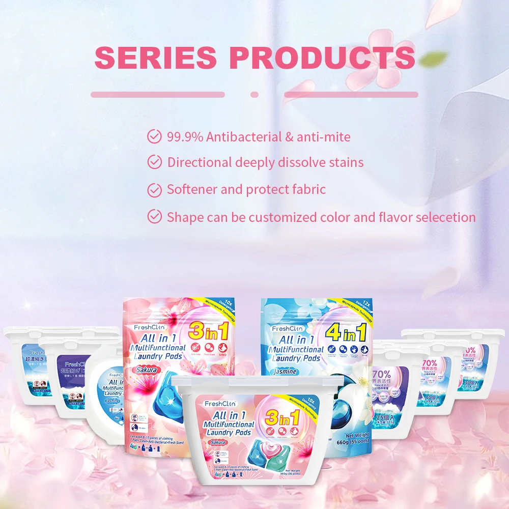 OEM 3in1 Clothes Washing Detergent Pods - Sustainable & Effective