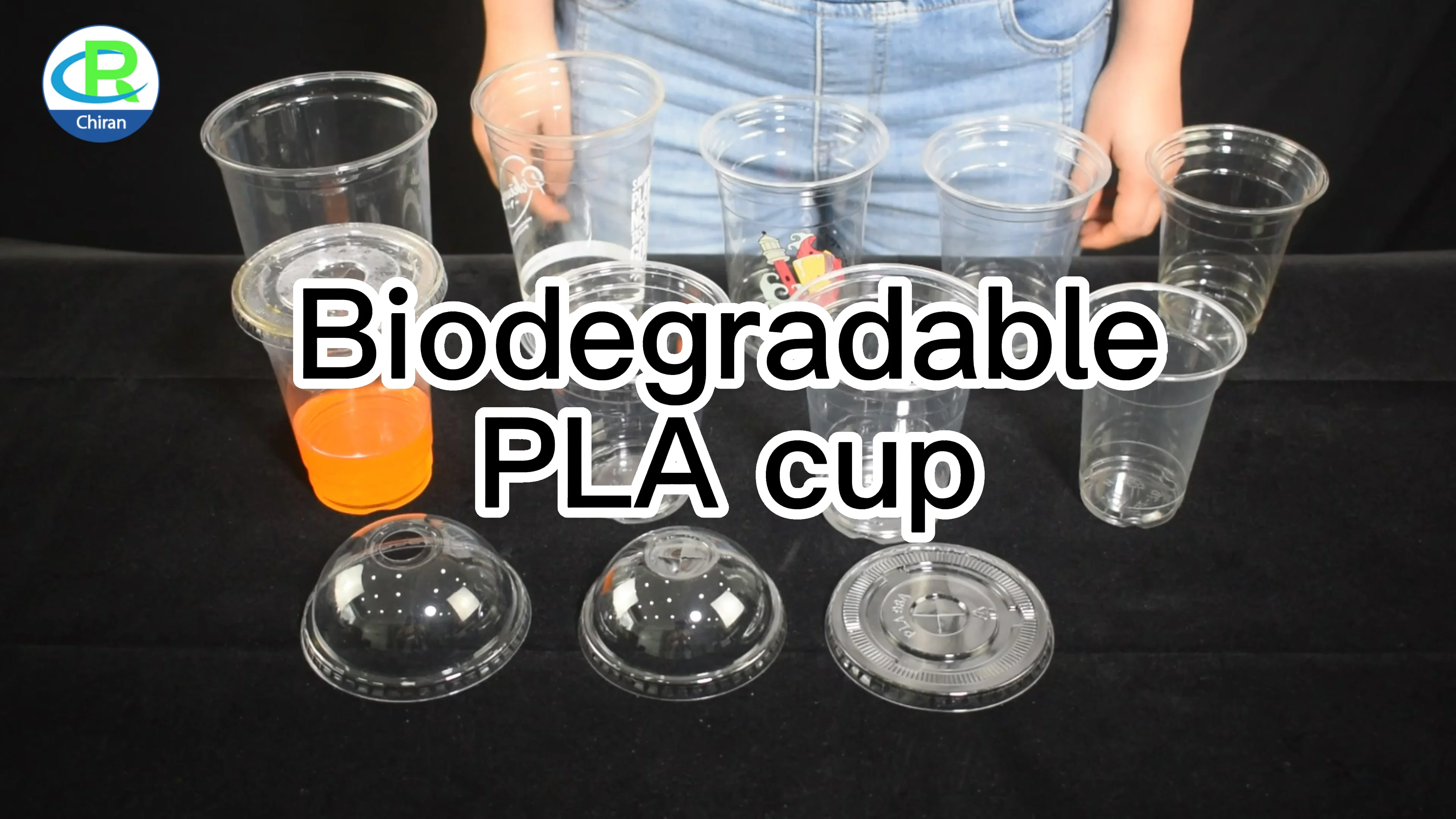 Oem Custom Logo 100% Bio Compostable Pla Transparent Cups Smoothie Beer ...