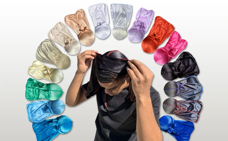 LS Printed Durags for Men - Solid Durag Hats with Free Design
