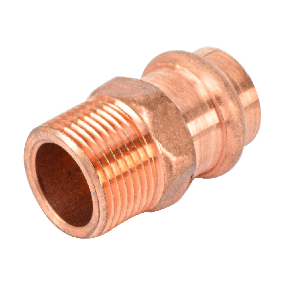 Npt Thread Copper Pipe Connection Straight Copper Pipe Fittings - Buy ...