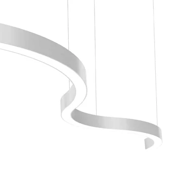 Surface Ceiling/suspended S Curved Pendant Linear Light For Projects ...