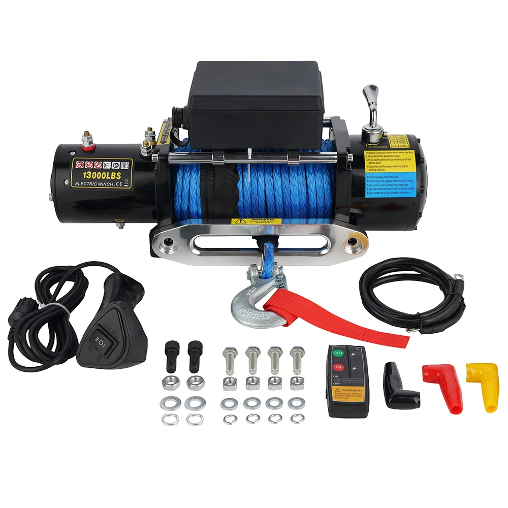 13000lbs Electric Winch With Synthetic Rope - Buy Electric Winch,4x4 Winch,Synthetic Winch ...