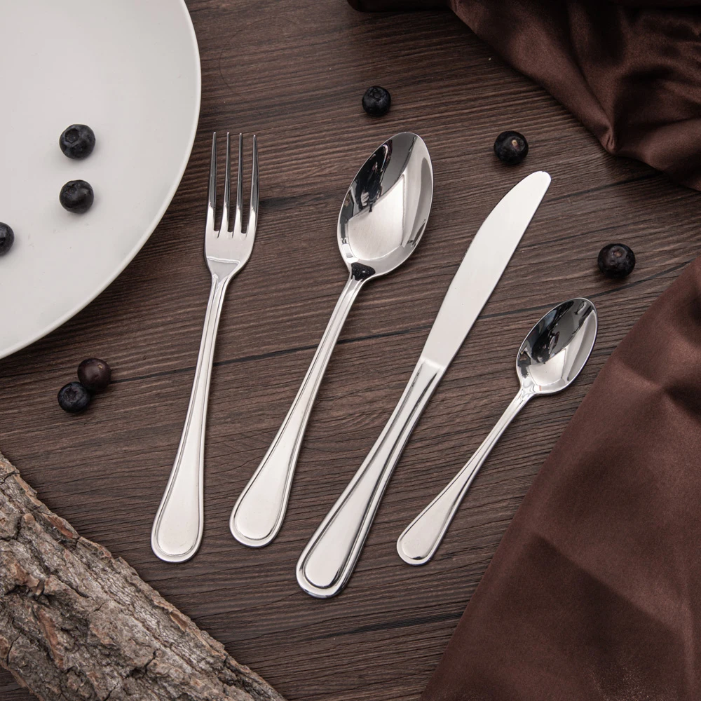 Wholesale Classical 18/0 Stainless Steel Cutlery Set Nice Silver ...
