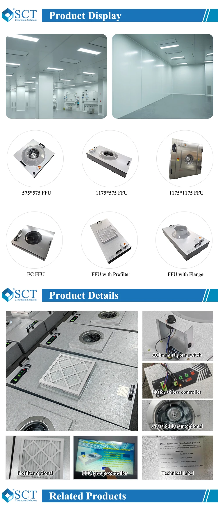 GMP Modular Clean Room Laminar Flow FFU Fan Filter Unit| Alibaba.com