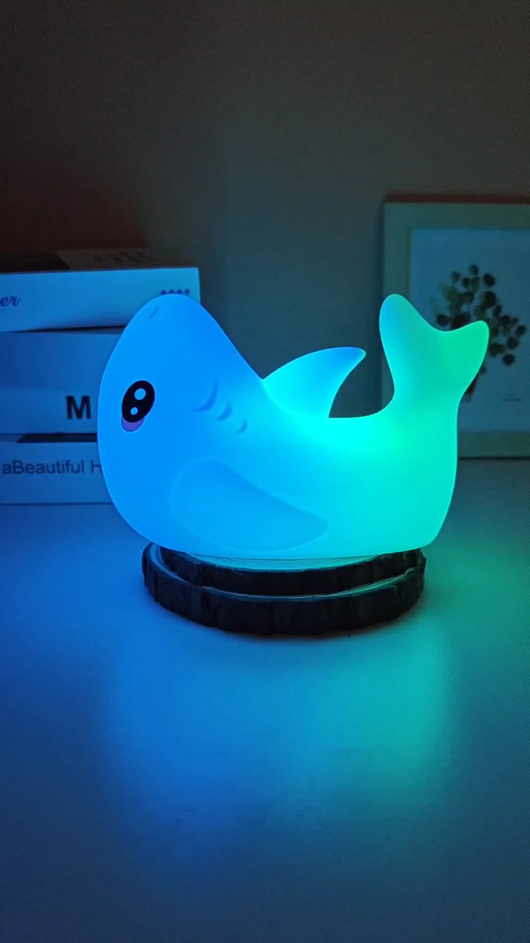 2023 Silicone Shark Bedroom Night Light Table Lamp Cute Little Mindful ...