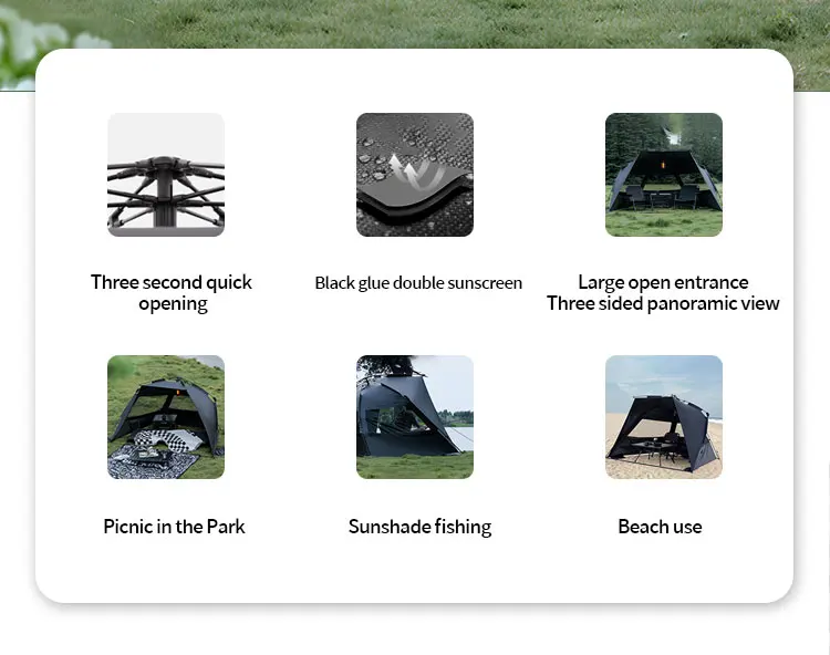 Customizable Camping Tents Large Pop up Sun Shade Shelter Foldable ...