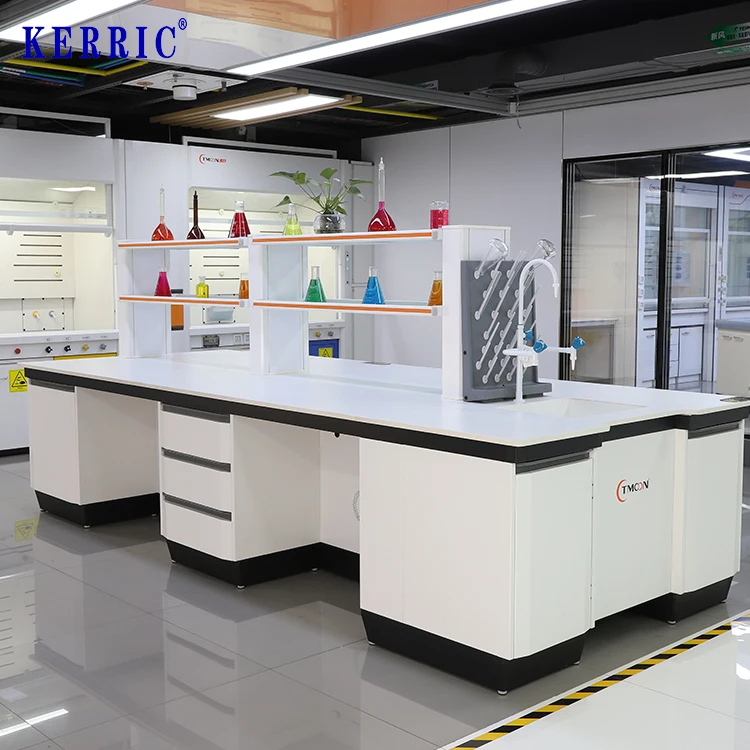 Lab Furniture Table School Laboratory Workbench With Socket Chemistry ...