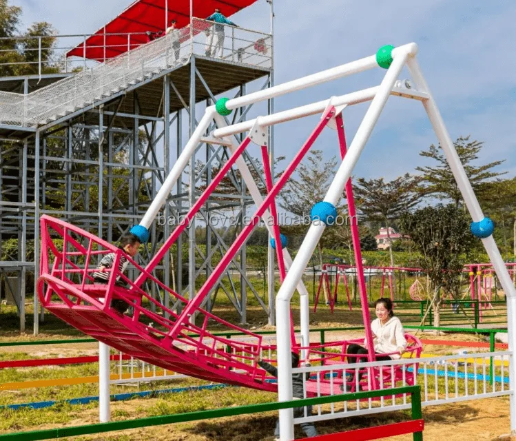 Outdoor Carnival Amusement Theme Park Unpowered Swing Rides Fairground ...