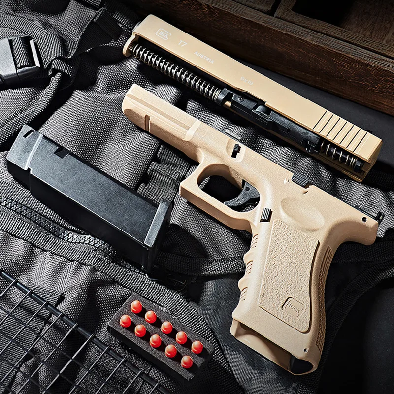 Hot Sell New Nylon Glock G17 Nerf Soft Bullet Gun Toys Simulation Real ...