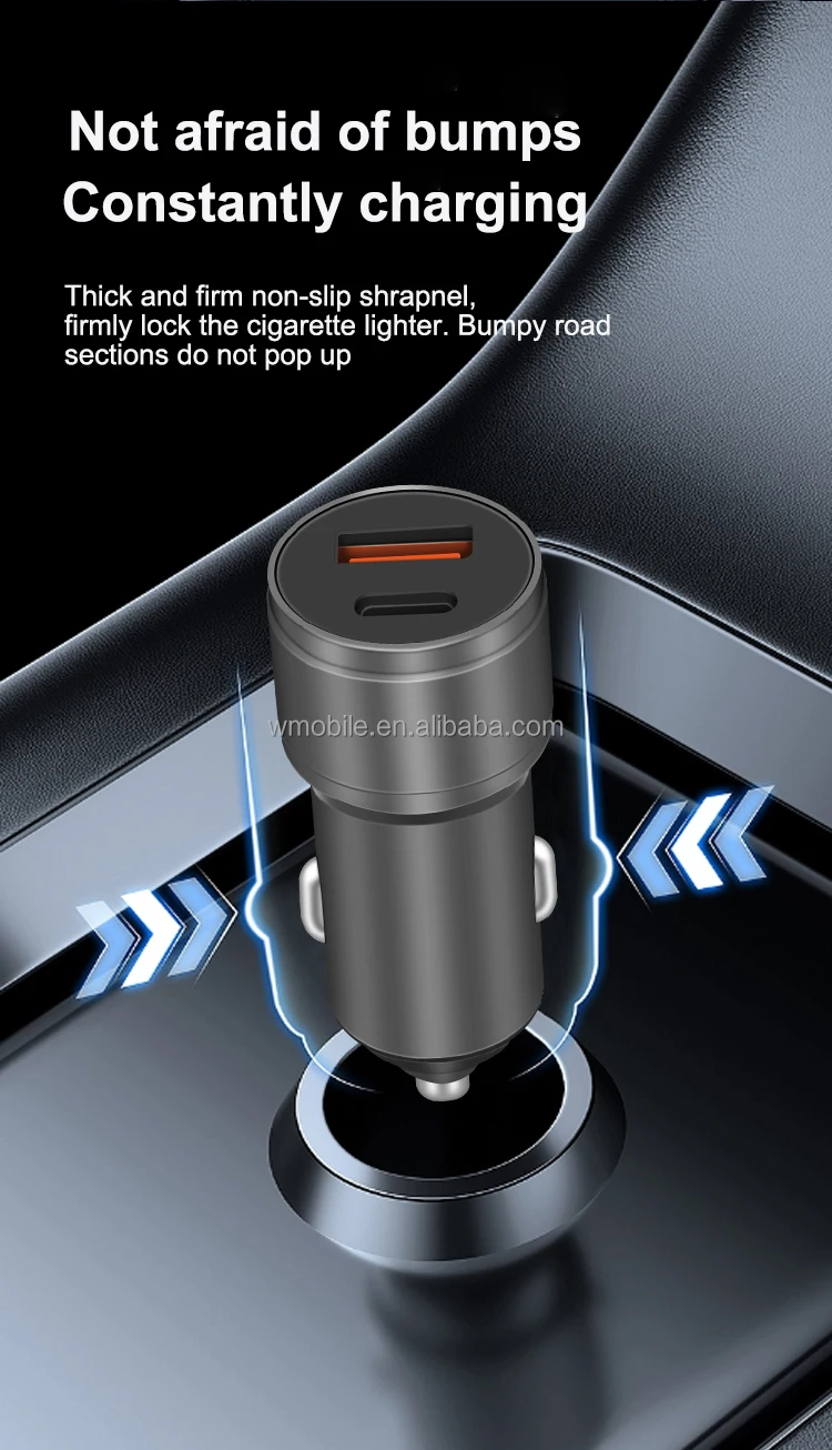Dual Port PD30w Quick Charge Car-Charger Type Fast Charging Usb Car Charger QC3.0 Adaptor for ...
