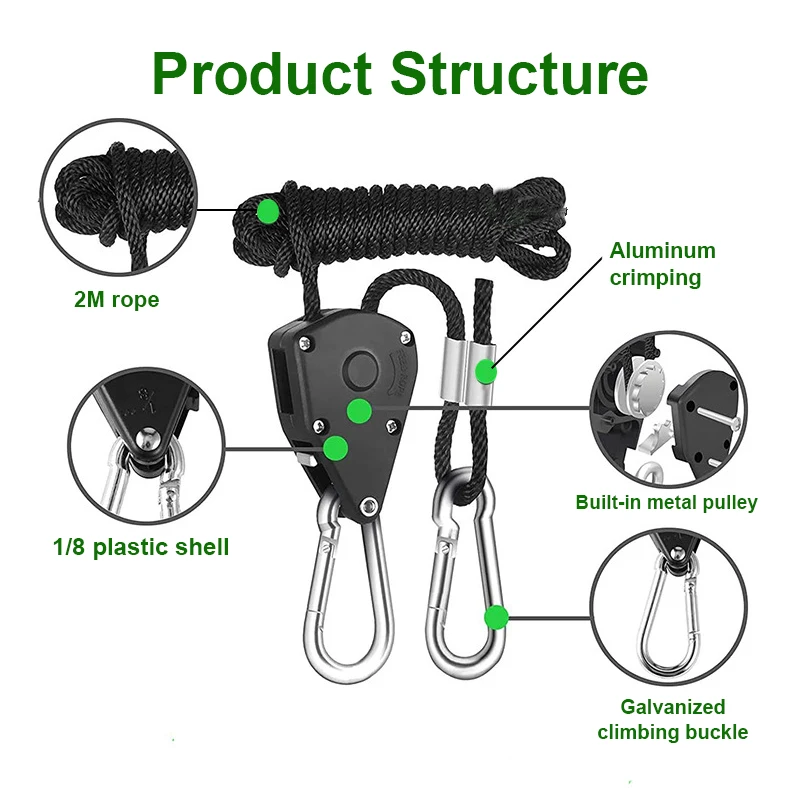 Heavy Duty Locking Hanger Kits with Gear Rope Tightener for Safely ...