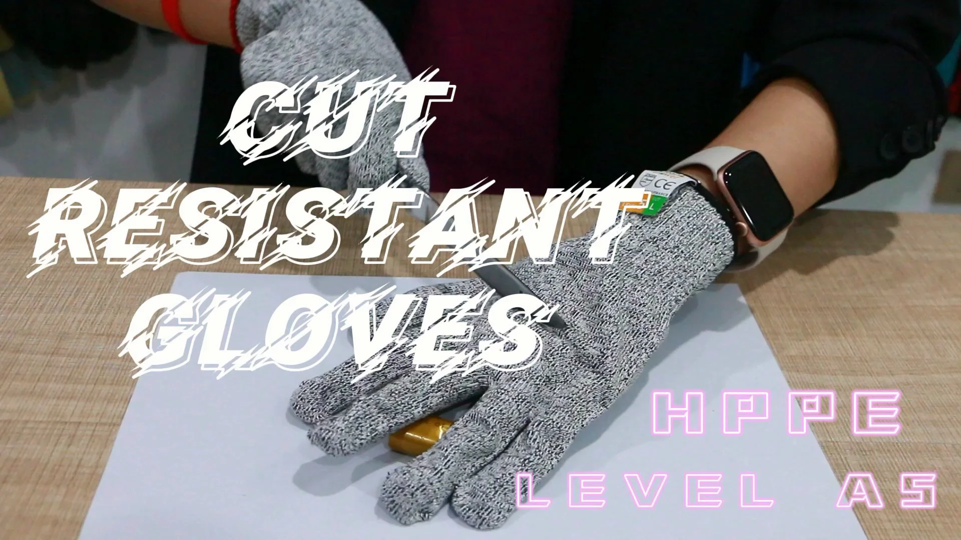 Bsp Custom Knife Cut Resistant Hppe Protective Level 5 Food Grade Kitchen Meat Work Safety ...