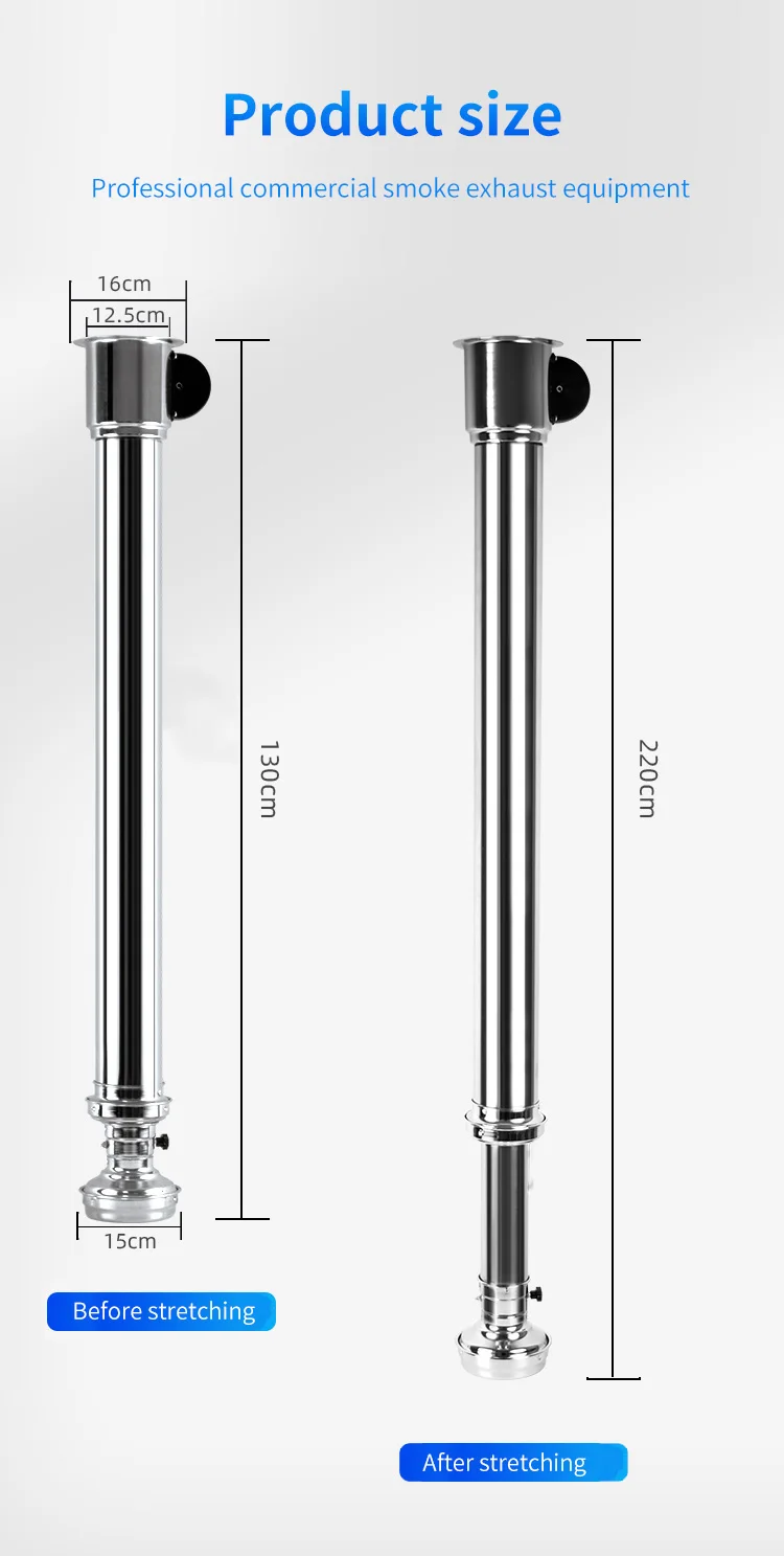 Korean Restaurant BBQ Lifting Lampshade Pipes Telescope BBQ Smoke ...