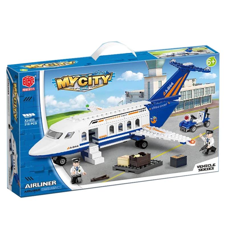 Plane Model Toy Building Blocks Boy Toy Aviation Series Large Passenger ...