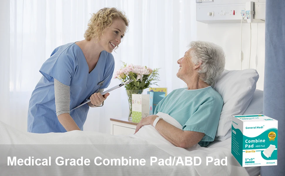 25 Count Sterile Abdominal ABD Combine Pads - Eco-friendly