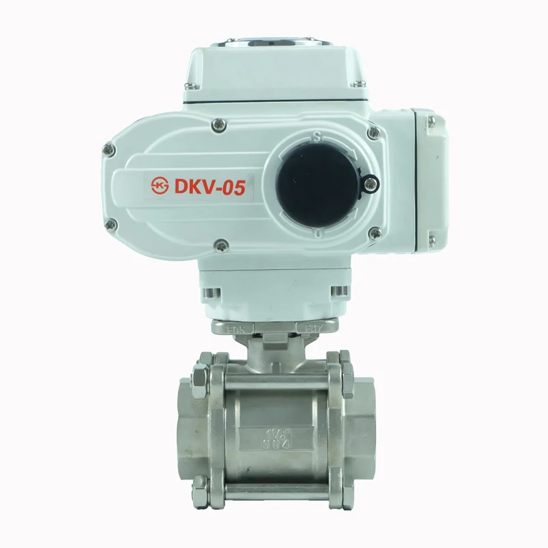 DKV Electric 3pc Ball Valve Stainless Steel 304 316