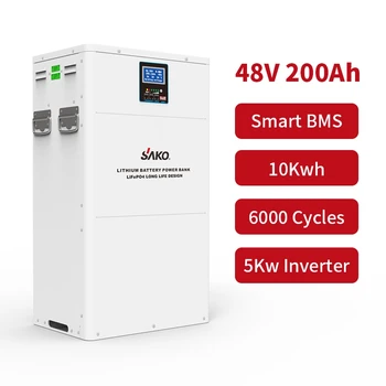 Sako Lithium Ion Batteries With Bms 12v 24v 100ah 10kwh Deep Cycle Home ...