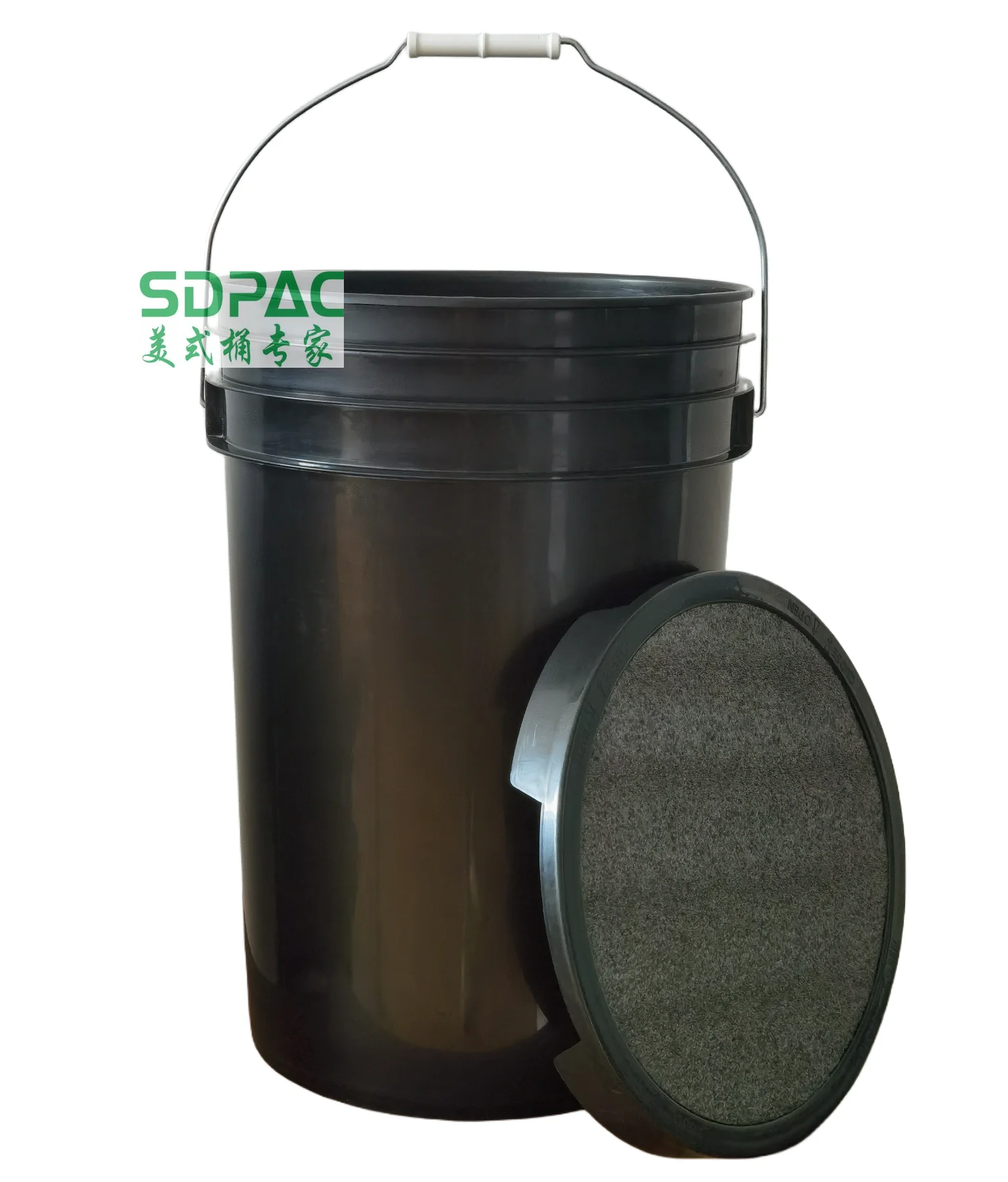 6 Gallon black baseball Bucket Baseball pails Padded Seat Ball Bucket ...