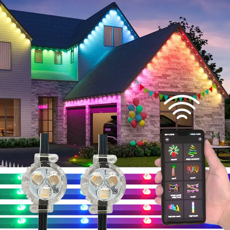 Outdoor Permanent Led Sting Light Led Rgbw Colorful Holiday Pixel Light ...