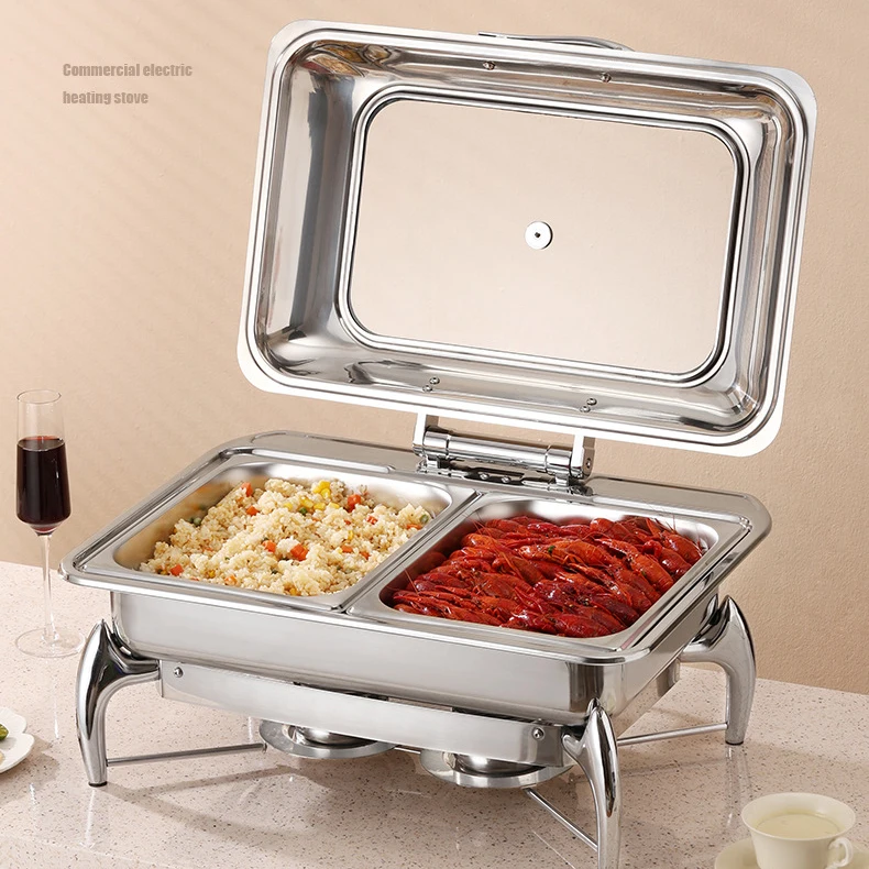 Hot Sales High Quality 9l Glass Lid Alcohol Stove Rectangular Stainless ...