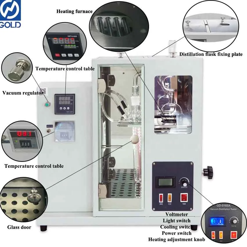 Lab Simple Boiling Point Reflux Vacuum Distillation Apparatus with ...