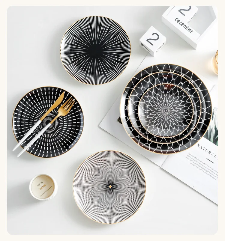 Modern Porcelain Luxury Wedding Dinner Plates Set Wholesale Ceramic ...